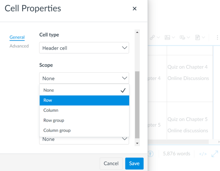 Make Tables Accessible with Header Columns and Rows