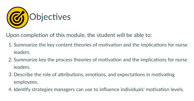 Measurable Module Objectives